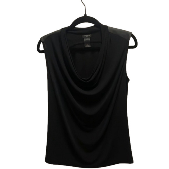 Ann Taylor | Tops | Black Swag Neck Sleeveless Ann Taylor | Poshmark